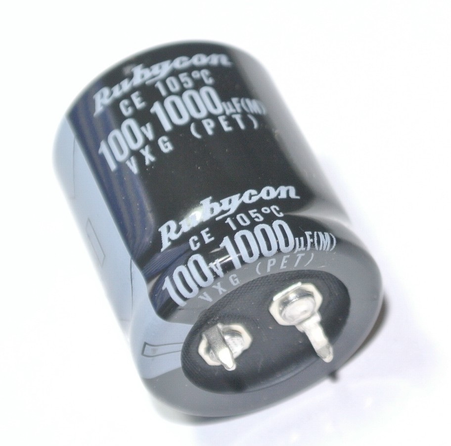 1000uF 100V 105' 25x30mm VXG RUBYCON PET Sleeve 100VXG1000MEFCSN25x30 ...