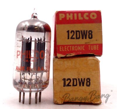2 Philco 12DW8 Diode Twin Triode Detector Transistor Driver Radio Audio ...