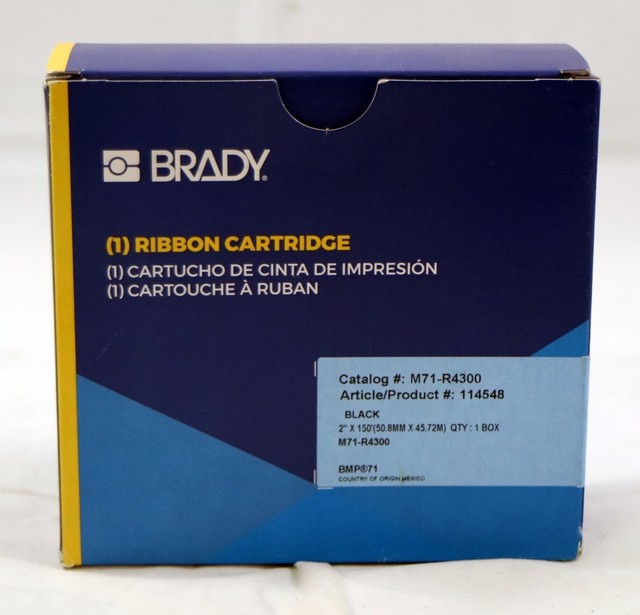 Brady M71-R4300 4300 Series Thermal Transfer Printer Ribbon - Black for ...