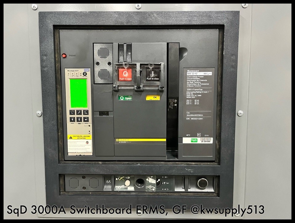 Square D QED 3000A Switchboard 480V 3P/4W with 1600/2000A Sections ERMS ...