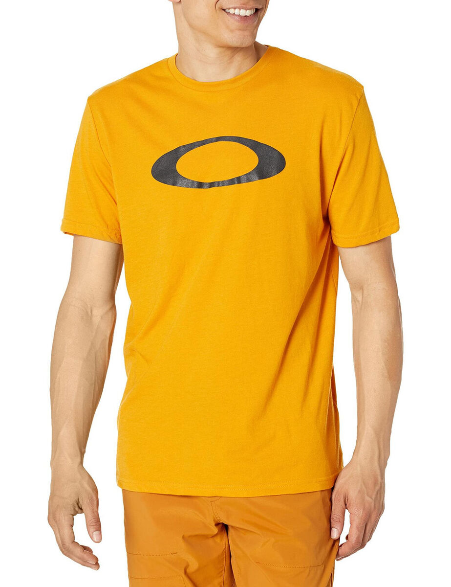 Oakley Men's O-Bold Blackout Ellipse Amber Yellow SS T-Shirt Oakley Men's O-Bold Blackout Ellipse Amber Yellow SS T-Shirt