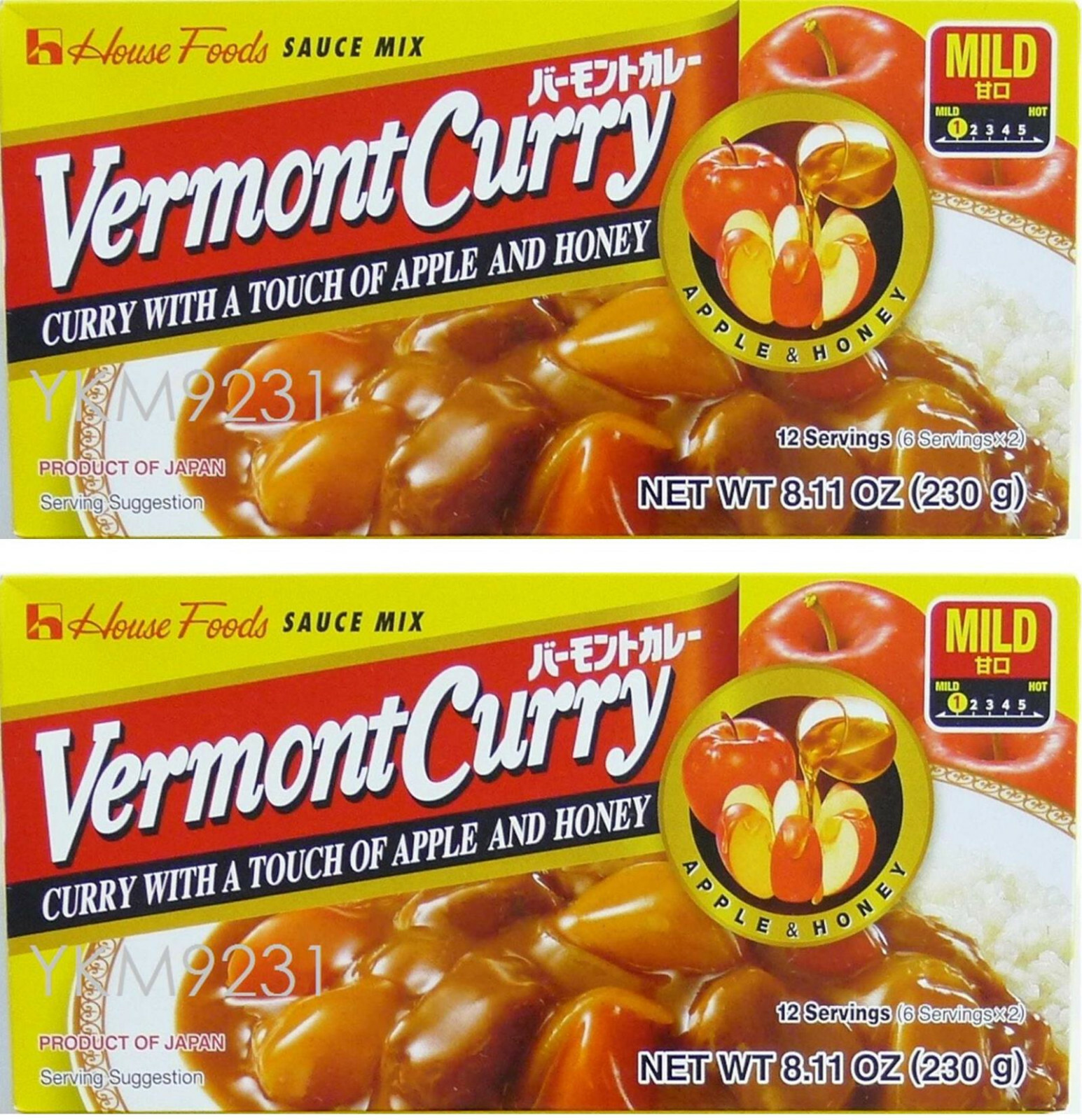 2 Vermont Curry Japanese Curry Roux Sauce Mild House Foods カレールー 甘口 US ...