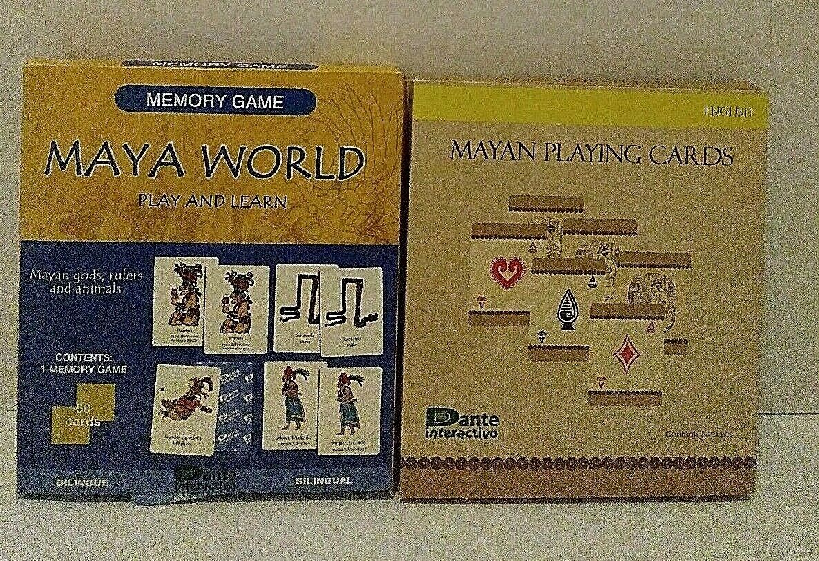 Mayan Playing Cards Dante Interactivo Maya World Play & Learn Lot of 2 ...