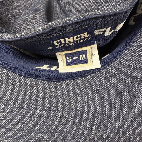Cinch Men's Logo Patch Ball Cap Hat Size S - M Flex fit Blue | eBay