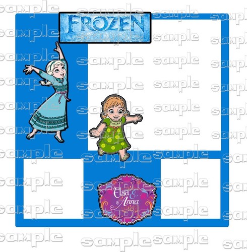 Disney Frozen Frame overlay lmh overlay 12 x 12 Scrapbook Paper Piece ...