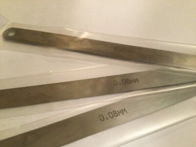 Steel Strip Feeler gauge shim 13mm wide 300mm long metric imperial ...