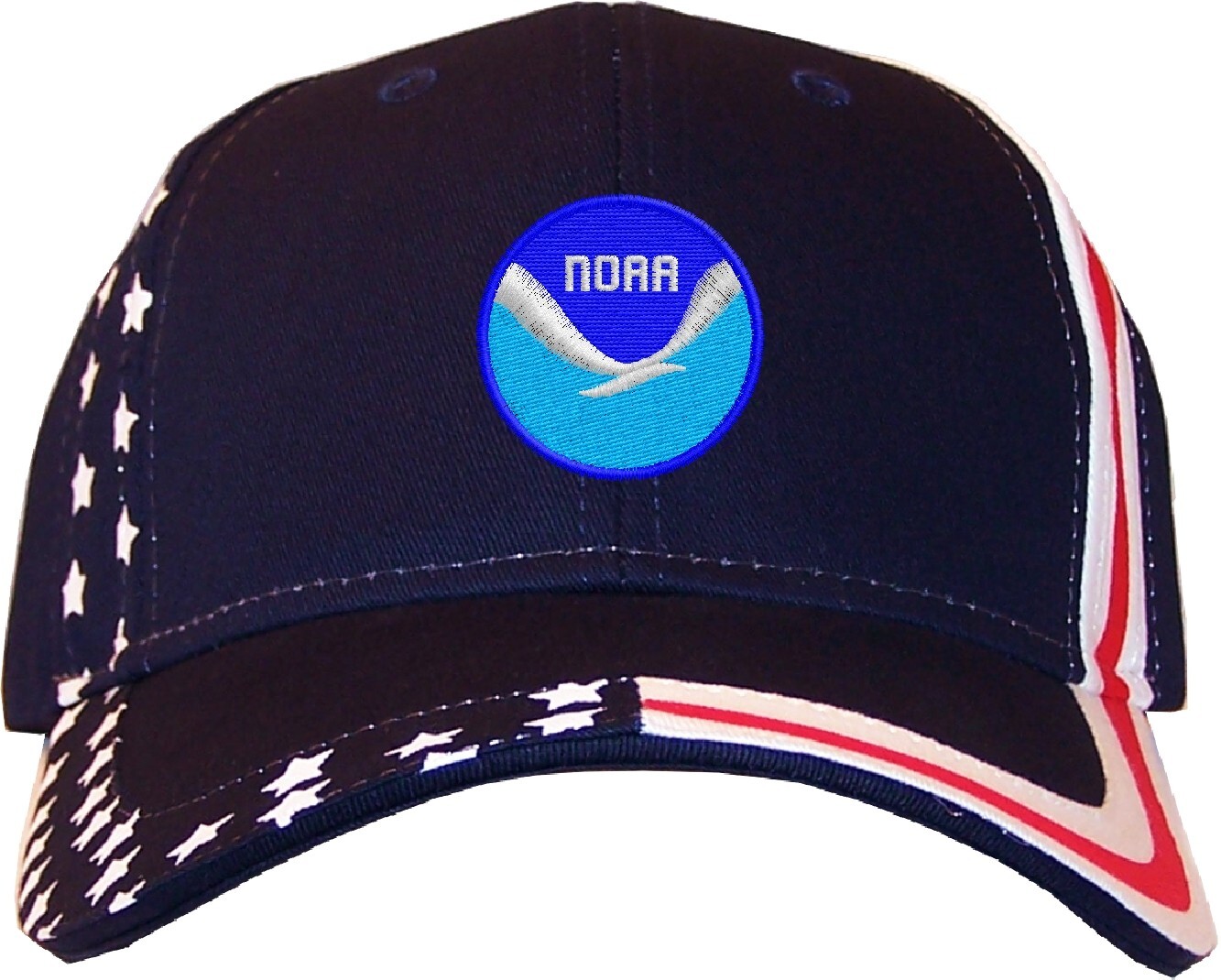 NOAA Embroidered Baseball Cap Hat Stars & Stripes Navy | eBay