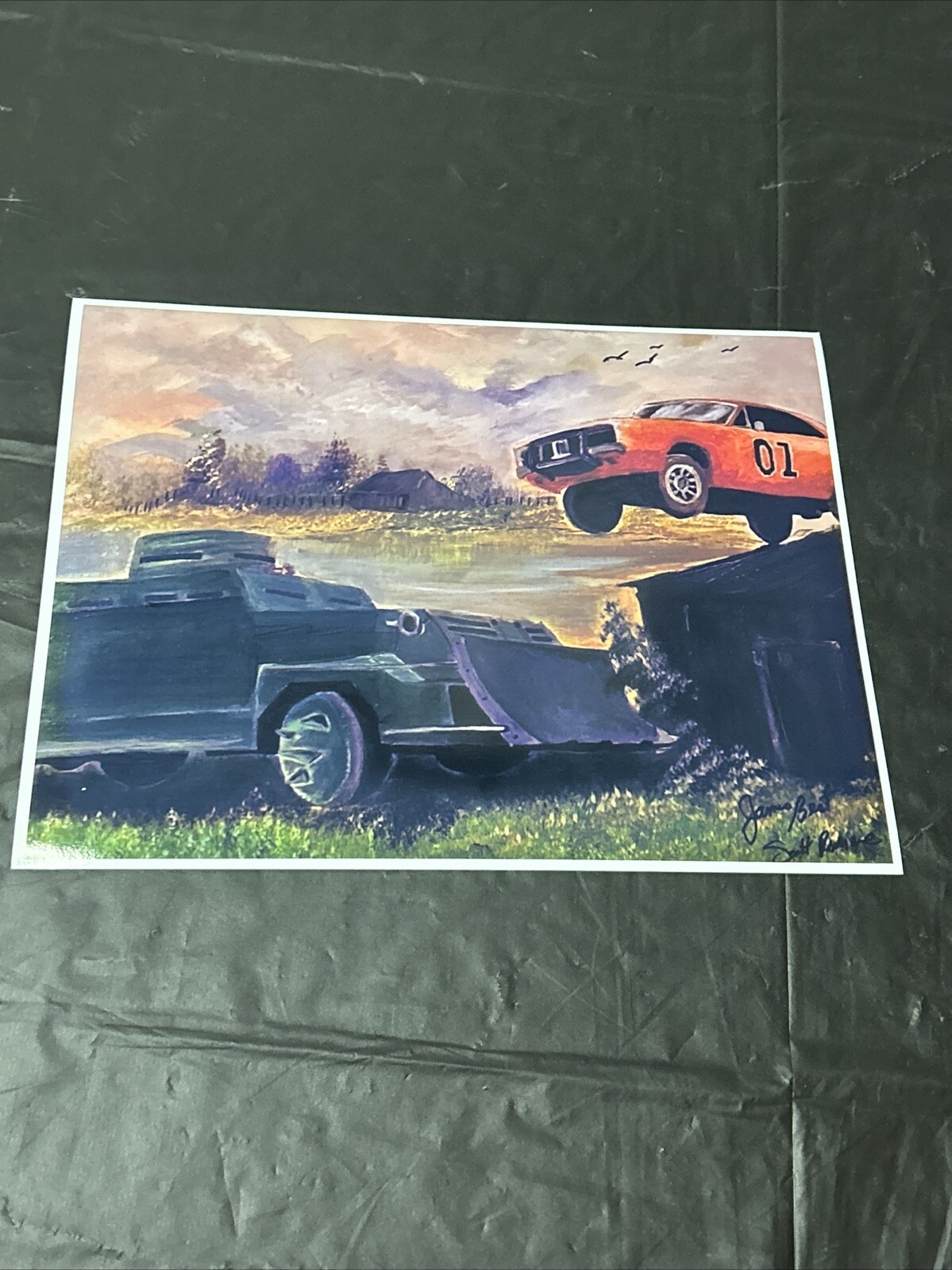 James Best Rosco P Coltrane Painting Of The General Lee Reprint Dukes ...