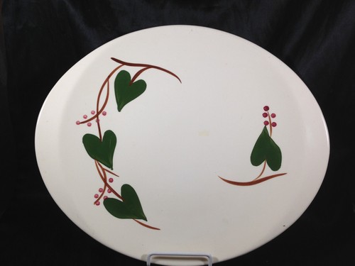 Blue Ridge Pottery 13-3/4” Platter Oblong Green Leaf Berry | eBay