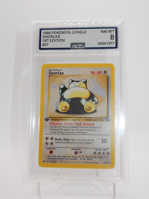 Pokémon TCG Snorlax Jungle 27/64 Regular 1st Edition Rare GRADED 8 | eBay