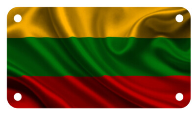 Lithuania Flag Motorcycle ATV 4" x 7" License Plate Patriotic Wave ...