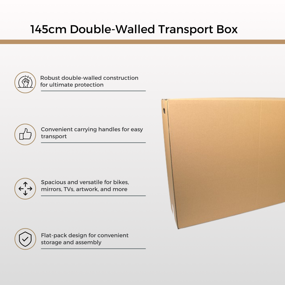 Large 145cm Double-Walled Bicycle Transport Box | Strong Flat-Pack ...