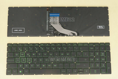 For HP Pavilion GAMING 15-ec0000 15z-ec Keyboard Green Backlit Spanish ...