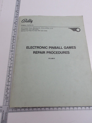 Bally: - 1976-1981 Electronic Pinball Games Repair Procedures - (92 ...