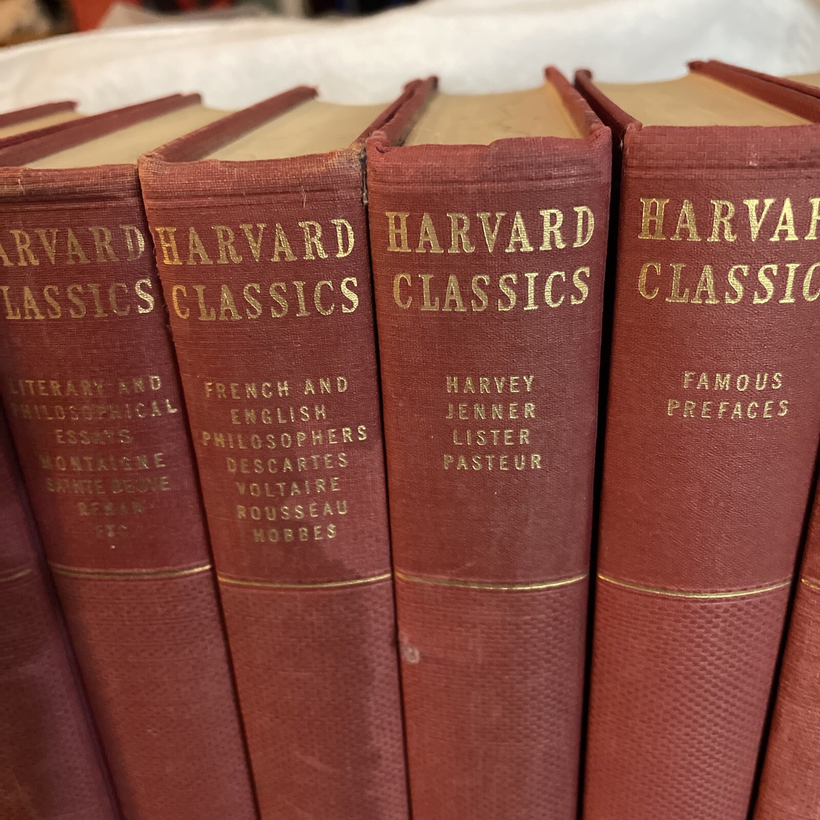 Antique The Harvard Classics Set of 8 Books Red Collier Veritas ...