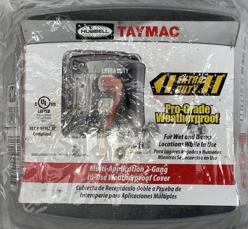 HUBBELL TAYMAC Pro-Grade Weatherproof 2-Gang In-Use Cover #MM2420C ...