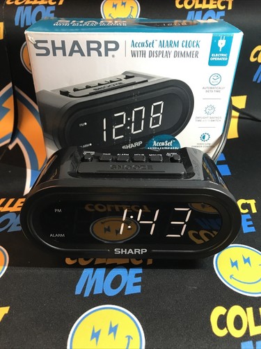 Sharp Digital Alarm Clock AccuSet Automatic Set, LED Display, SPC476 ...