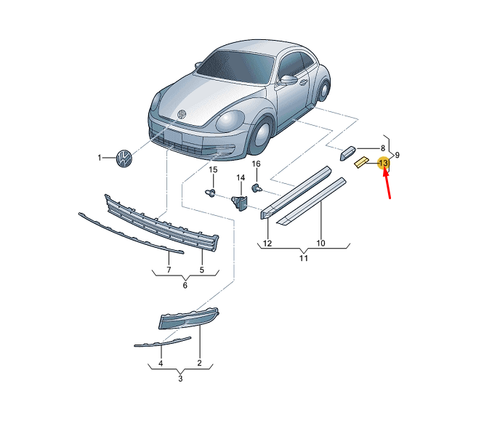 NEW LISTINGVOLKSWAGEN BEETLE 5C REAR RIGHT CHROME TRIM 5C5839380 | eBay