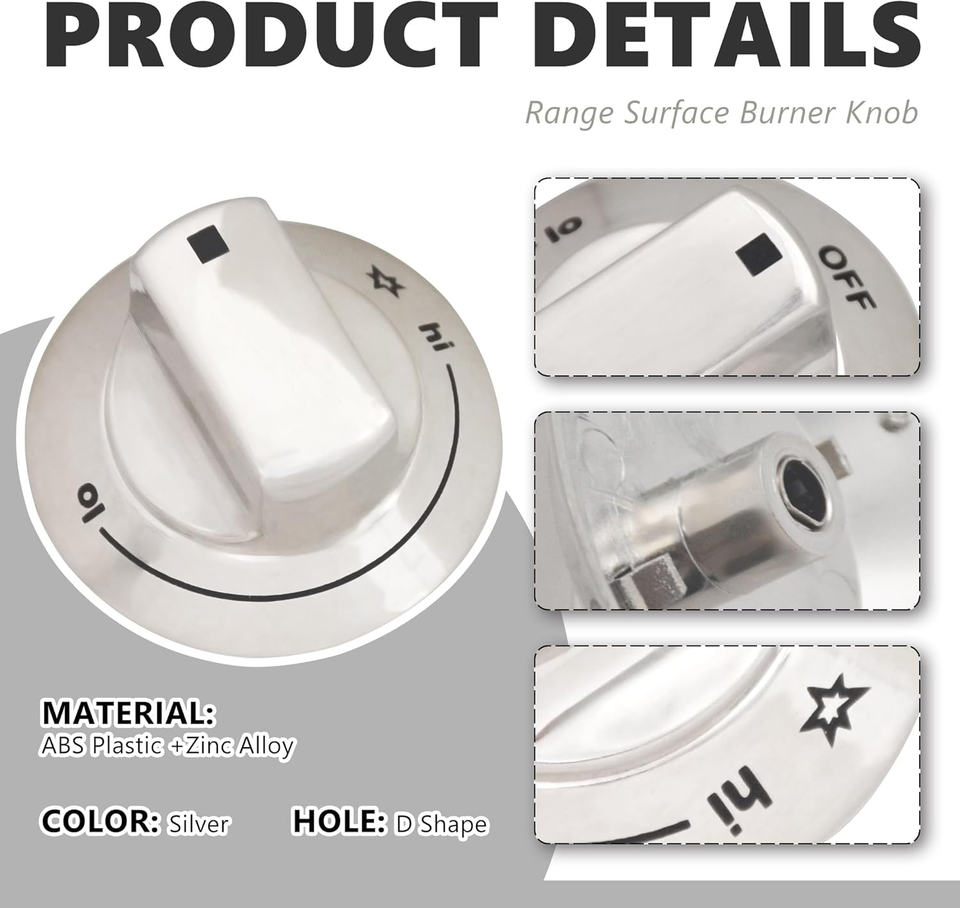 318242275 Range Surface Burner Knob Gas Control Assembly Metal Base ...