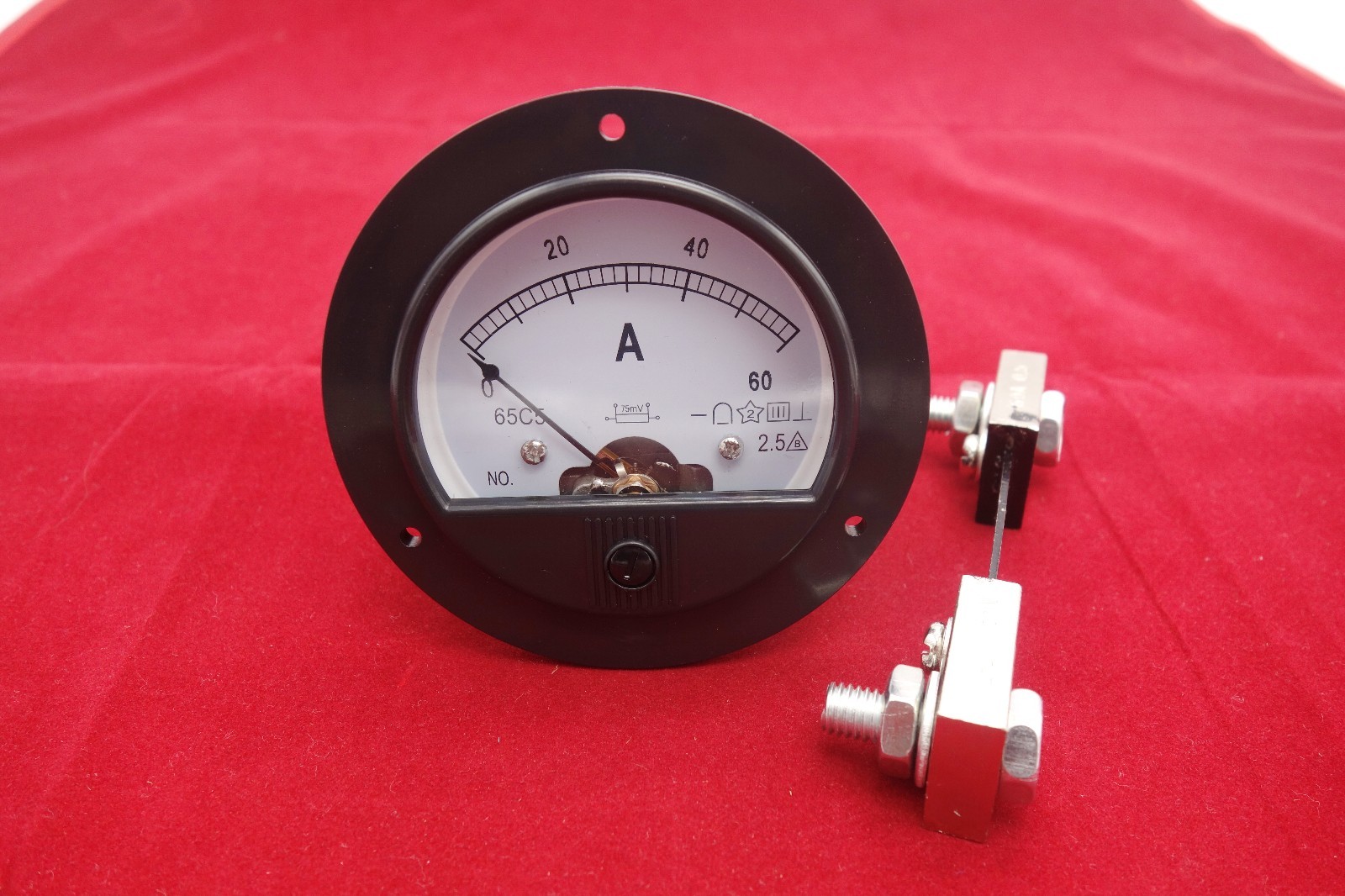 DC 0-60A Round Analog Ammeter Panel AMP Current Meter Dia. 90mm with ...