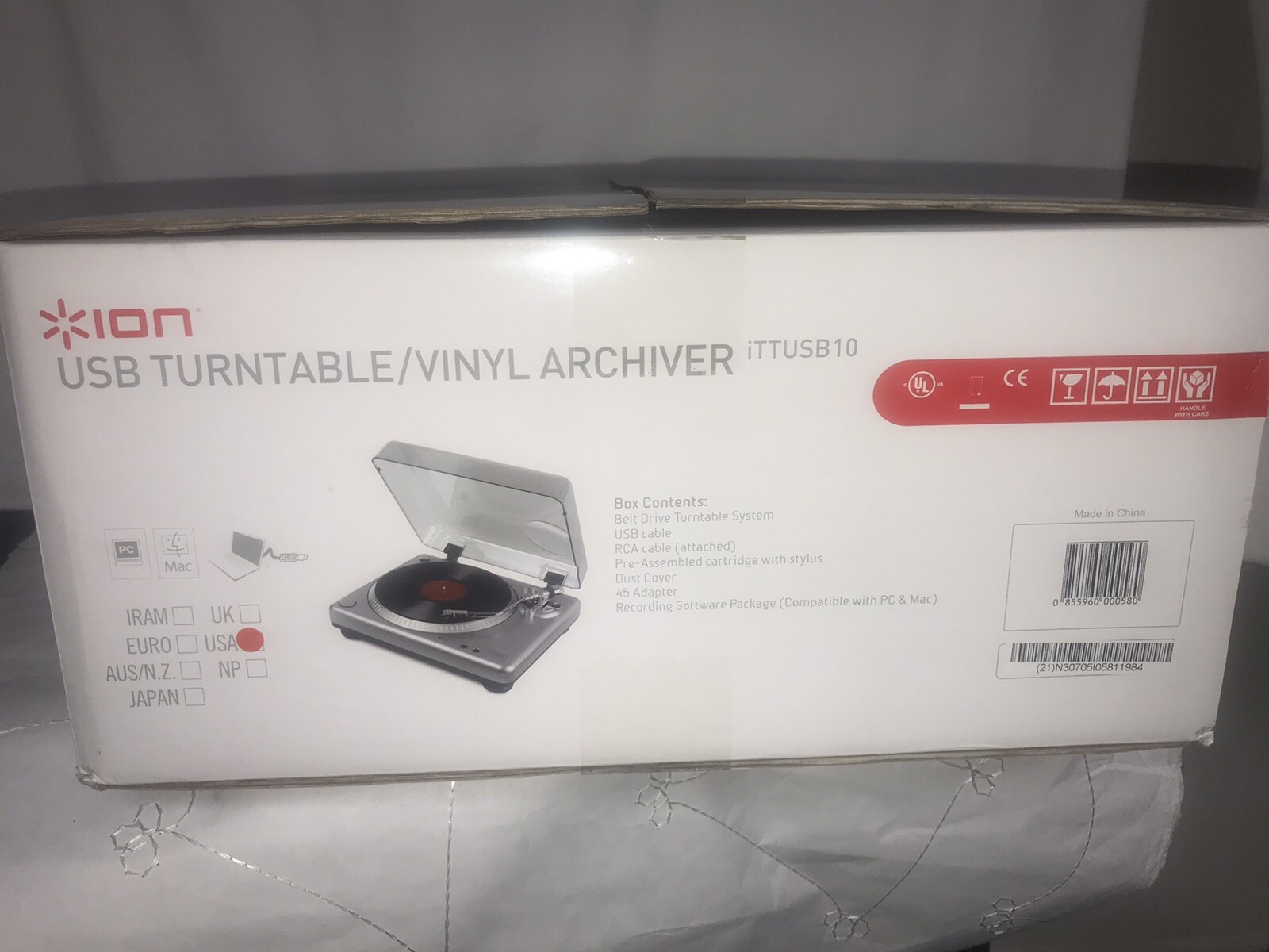 Ion Audio TTUSB 10 Vinyl Recording USB Turntable with Dust Cover BRAND ...