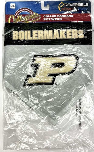 Pets First Collegiate Purdue Boilermakers Reversible Dog Collar Bandana ...