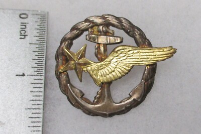 FRENCH NAVAL AVIATION OBSERVER WING BADGE Older Vintage Original FRANCE ...