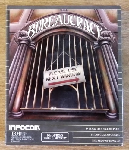 Bureaucracy Infocom Vintage 5.25" Disk IBM PC Text Adventure Game | eBay
