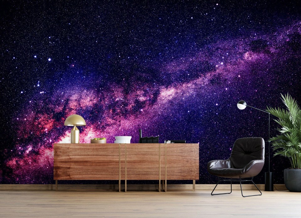 3D Purple Galaxy R66 Wallpaper Wall Mural Self-adhesive Commerce Kay | eBay