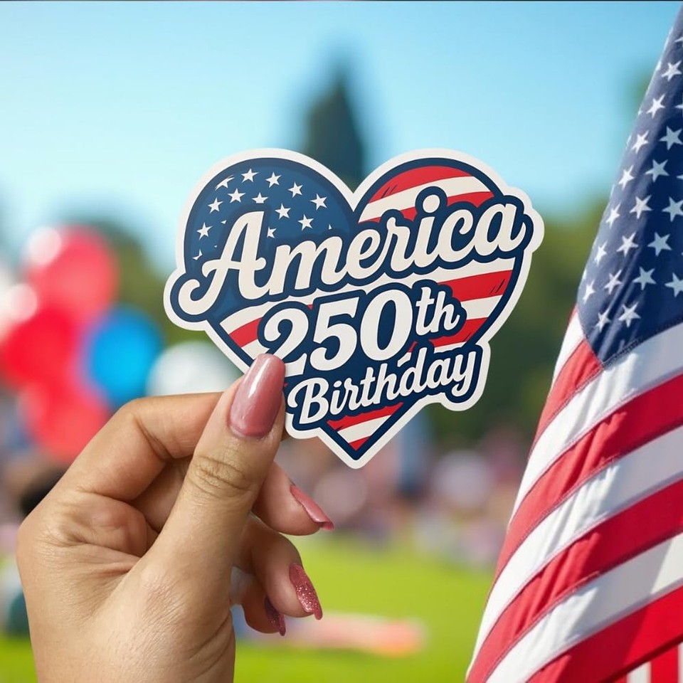 HANDICHI Design 2 Pack 11 Inch 250th Anniversary America Car Stickers ...