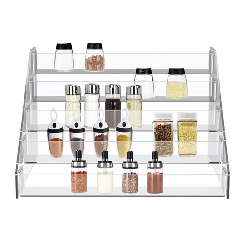 Spice Rack Organizer For Cabinet, 1 4/5 in/Tier Acrylic Tiered Spice ...