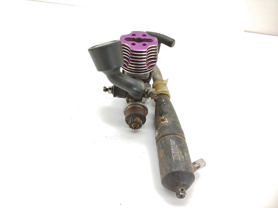 Thunder Tiger Pro 21R Complete Nitro Engine w/ Pull-Start & Pipe Used ...