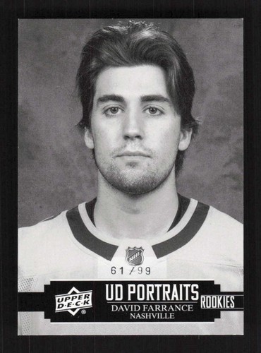 2021-22 Upper Deck Series 2 - Ud Portraits Rookies David Farrance #P-59 ...