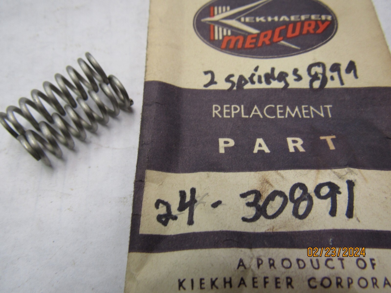 2 NEW OEM QUICKSILVER MERCURY SPRINGS 24-30891 | eBay