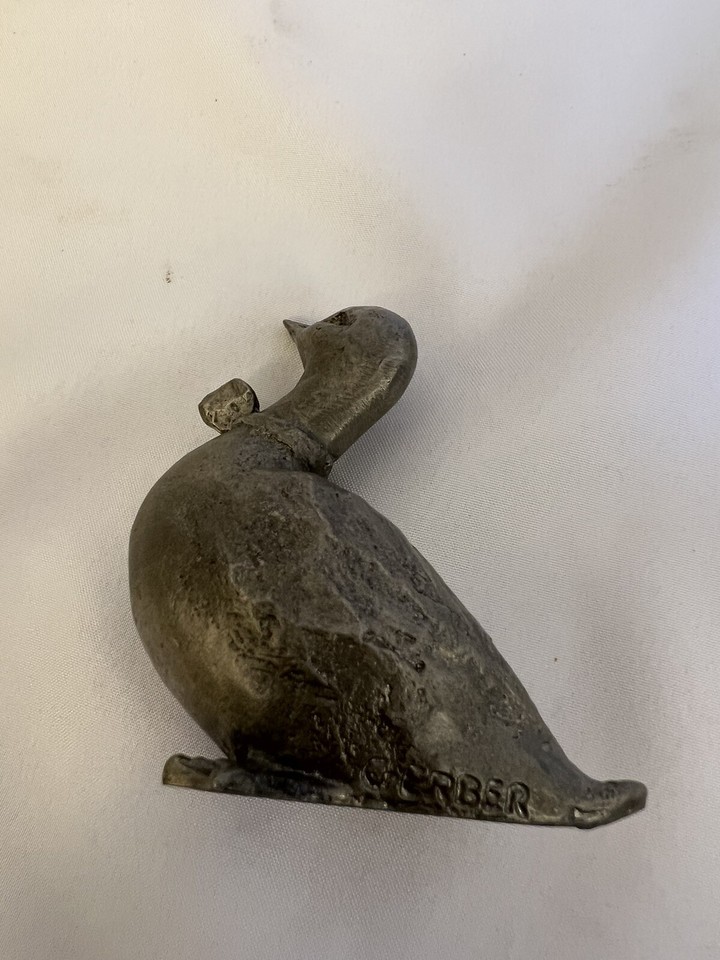 Bow Donning Duck Pewter Sculpture ~ By Pacific Northwest Sculptor ...