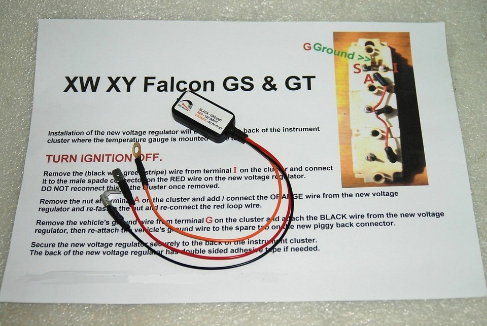 DASH GAUGES VOLTAGE REGULATOR FORD XK XL XP XR XT XW XY XA XB XC FALCON ...