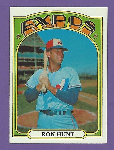 1972 Topps - #110 Ron Hunt - Montreal Expos - ExMt+ | eBay