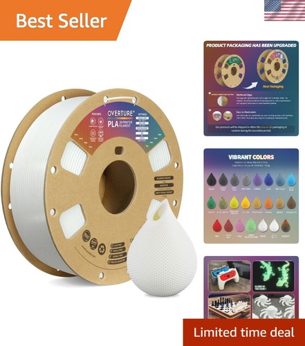 1kg White PLA Filament - Clog-Free, Bubble-Free, Perfect for All FDM ...