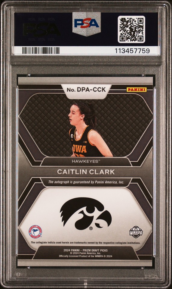 2024 PANINI PRIZM DRAFT PICKS AUTO CAITLIN CLARK ROOKIE RC PSA 9 DNA AUTO 10 | eBay