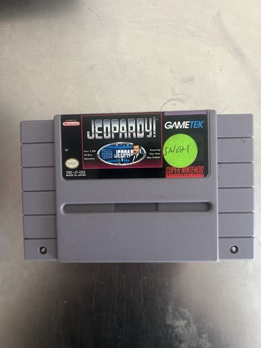 Jeopardy Super Nintendo SNES Game Alex Trebek Tested Authentic | eBay
