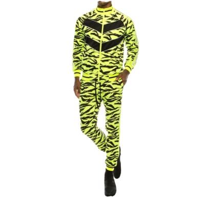 Men Tiger Reflective Jogging Track Suit Track Pants & Jacket Sweatsuit ...