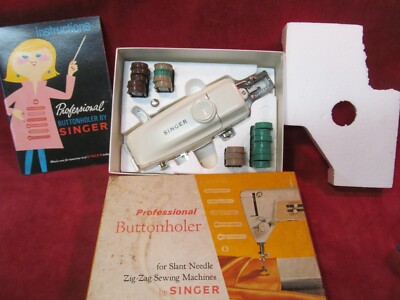 SINGER PROFESSIONAL BUTTONHOLER SLANT NEEDLE ZIG-ZAG SEWING MACHINES ...