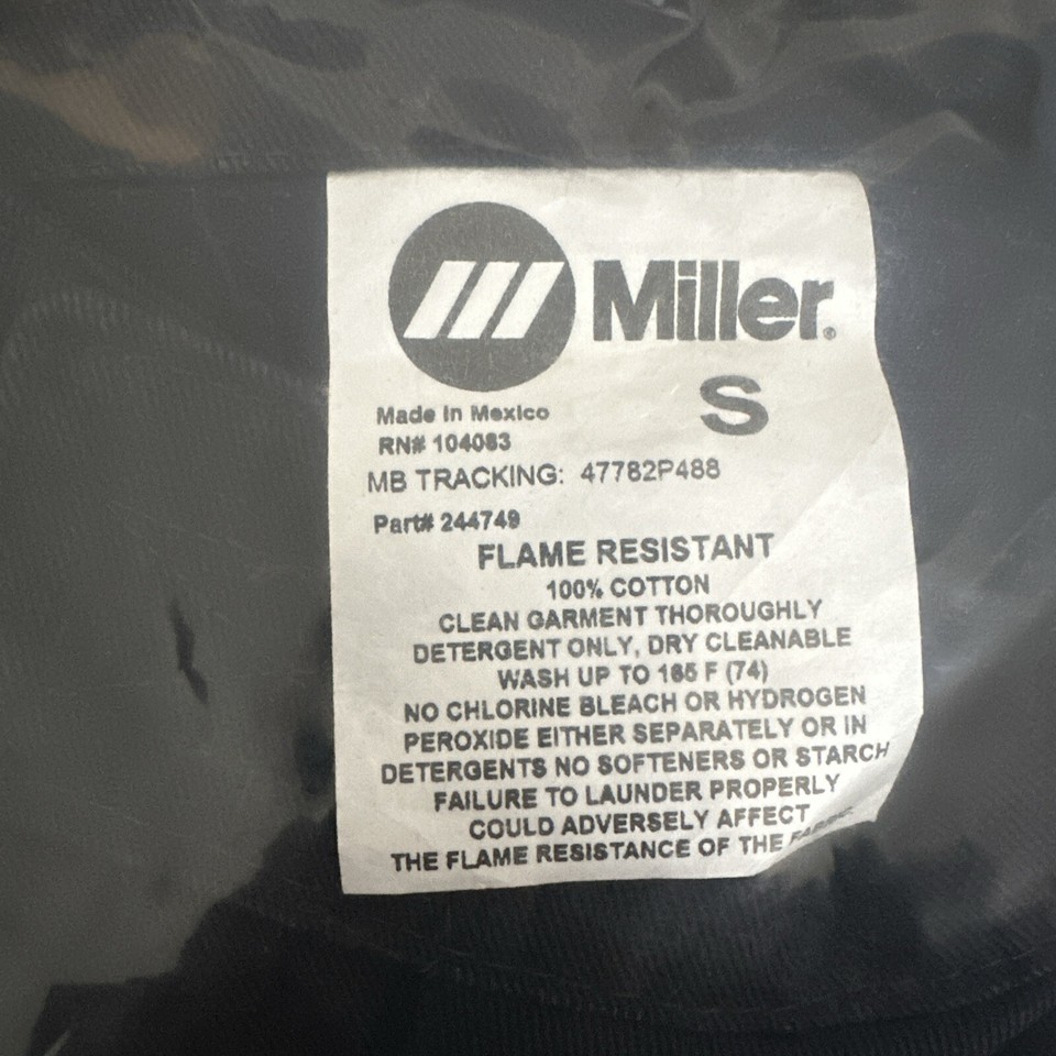 MILLER 244751 FR Navy Blue CLASSIC CLOTH WELDING JACKET SZ S | eBay
