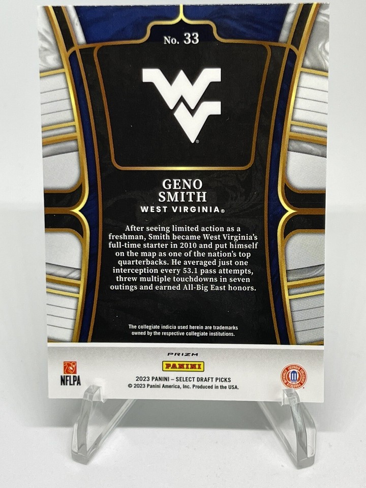 Geno Smith 2023 Select Draft Picks #33 Purple Lazer Prizm Parallel ...