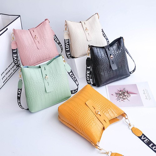 Crocodile Messenger Bags For Women PU Leather Crossbody Shoulder Bag ...