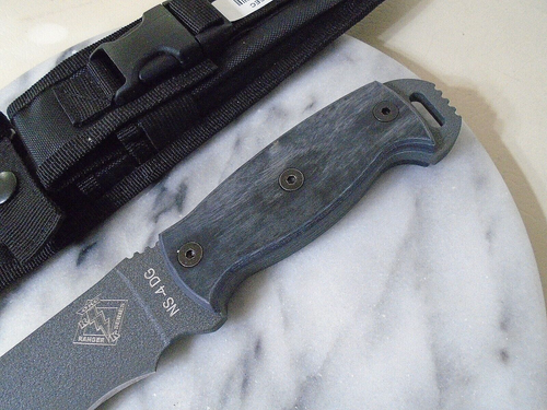 Ontario OKC Ranger Night Stalker 4 Combat Bowie Knife Full Tang 5160 CS ...