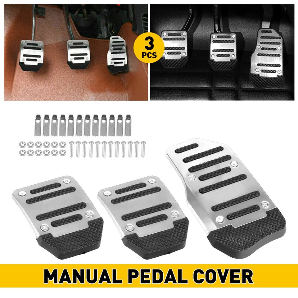 3Pcs Non-slip Car Manual Auto Accelerator Clutch Brake Foot Pedal Cover ...