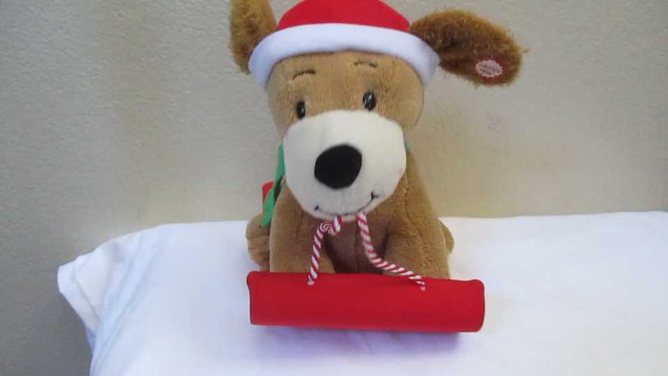 Hallmark Rockin Rover Animated Musical Dog Rocking Sled Barks Jingle ...