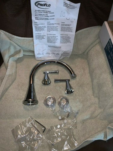 ProFlo Willett Two Handle Roman Tub Faucet in Polished Chrome Trim Only ...