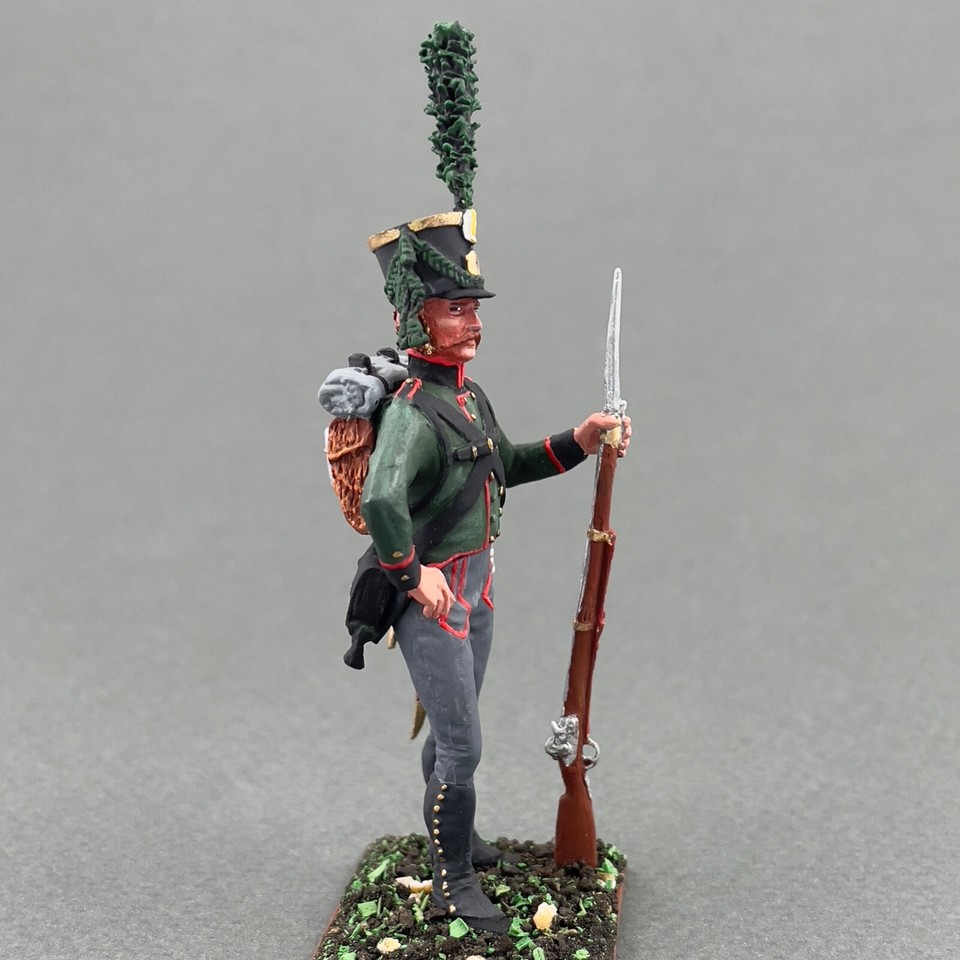 Painted Napoleonic metal soldier 1/30, Saxon Light infantry figure VID ...
